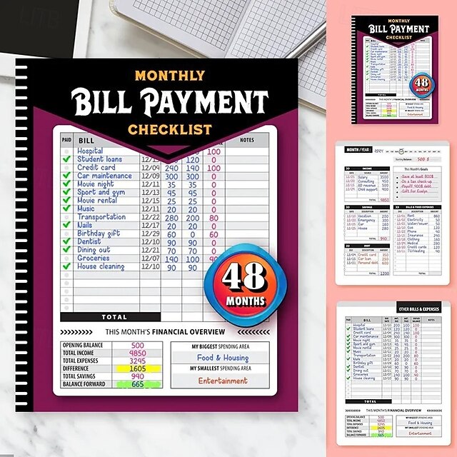 livre de gestion du paiement des factures liste de contrôle du paiement ...