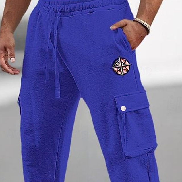 Men's Embroidery Sweatpants Joggers Trousers Cargo Sweatpants ...