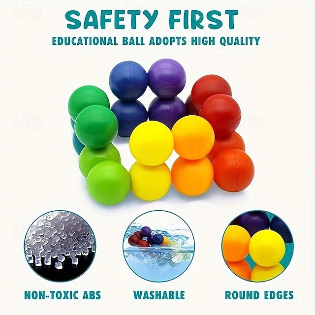 20pcs Sensory Fidget Toys - 3D Rotating Puzzle Ball, Relieve Stress And ...