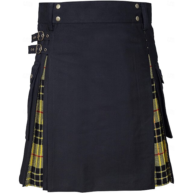 Retro Vintage Punk & Gothic Scottish Utility Kilts Fancy Dress Men's ...
