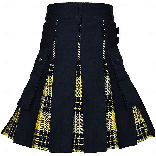 Retro Vintage Punk & Gothic Scottish Utility Kilts Fancy Dress Men's ...