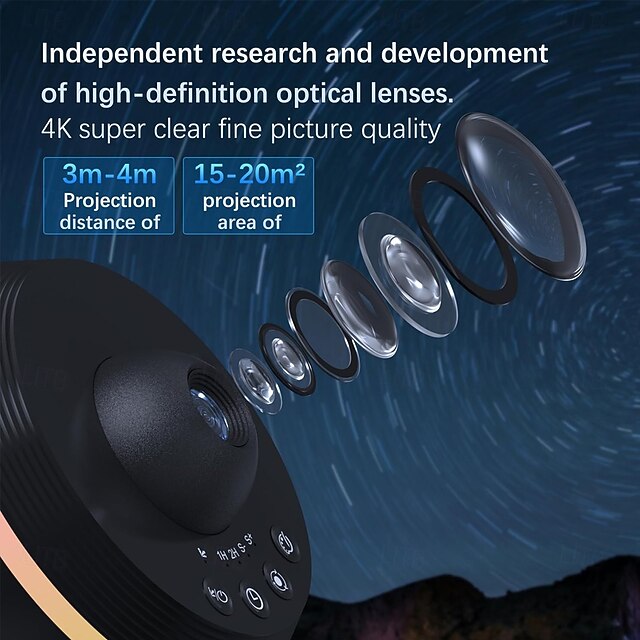 Galaxy Projector 13-in-1 Meteor HD Planetarium 360° Rotating Star ...