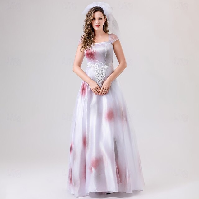 Ghostly Bride Dress Cosplay Costume Adults' Women's Scary Costume Party / Evening Carnival ...