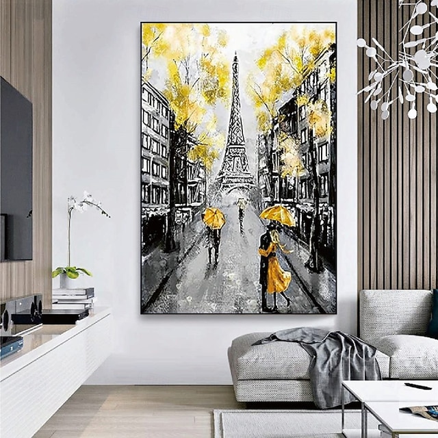 City Painting hand painted Street Scenery Painting Impressionism ...