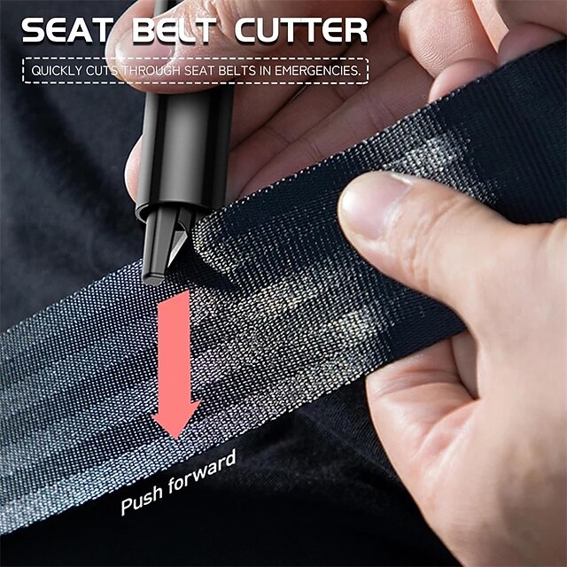 Car Safety Hammer Portable Spring-Loaded Window Glass Breaker Seatbelt ...