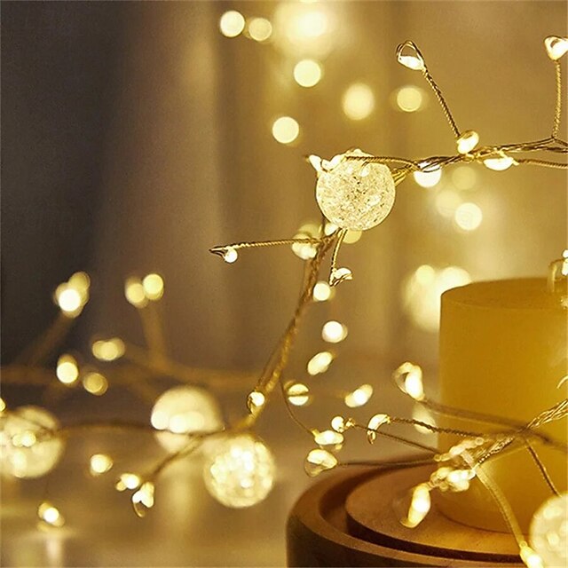 6M 400 LED String Lights Firecracker Cluster Garland Lights, Outdoor ...