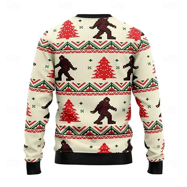 Ugly Christmas Sweater Men's Funny Sweaters Orangutan Pullover Jumper ...