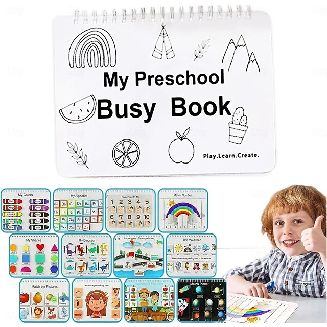 My Preschool Busy Book,Busy Book Preschool Learning Activities, Toddler ...
