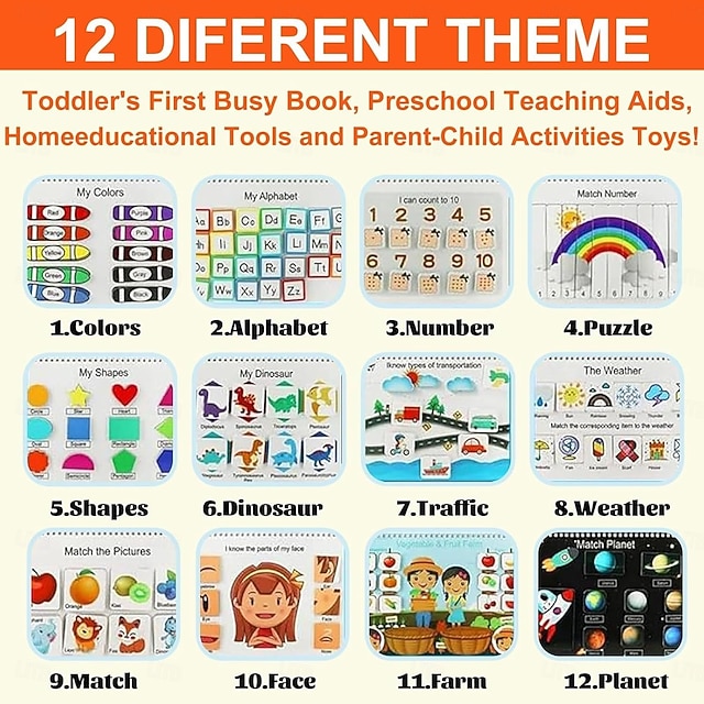 My Preschool Busy Book,Busy Book Preschool Learning Activities, Toddler ...