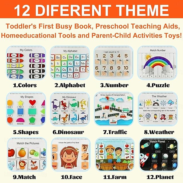 My Preschool Busy Book,Busy Book Preschool Learning Activities, Toddler ...