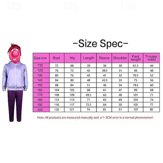Inside Out 2 Anger Fear Sadness Dress Cosplay Costume Cosplay Movie ...
