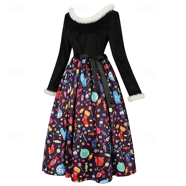 père Noël Mrs.Claus Tenue Robe De Noël Fantaisie Costumes de père noël ...