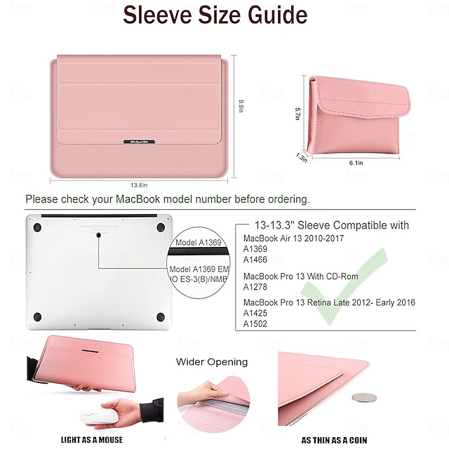 Laptop Sleeves 12" 14" 15.6" inch Compatible with Macbook Air Pro, HP ...