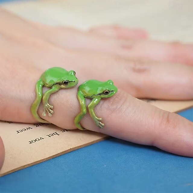 Tree Frog Ring, Adjustable Tree Frog Ring, Handmade Frog Ring,Vintage ...