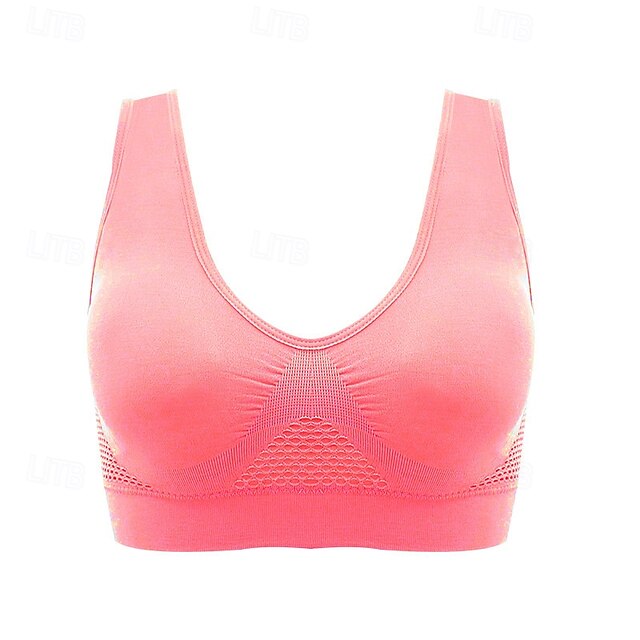 Women's Light Support Sports Bra Running Bra Open Back Cross Back Bra ...