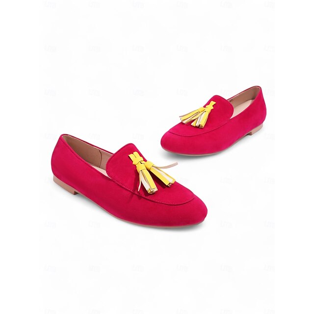 Women's Pink Leopard Print Loafers with Yellow Tassel – Bold and ...