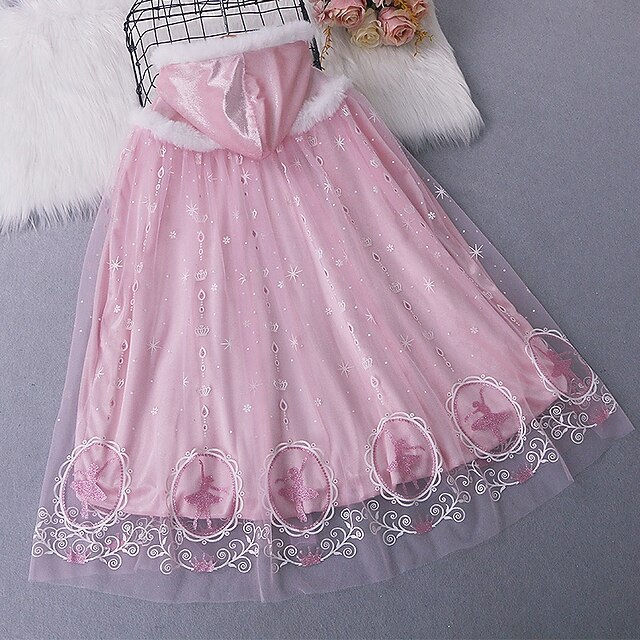 Snow Queen Frosty Princess Fairytale Elsa Coat Cloak Theme Party ...