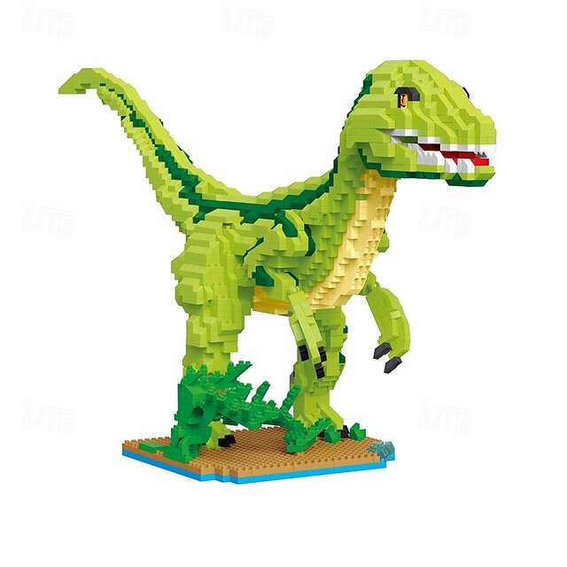 Jurassic Dinosaur Micro Building Blocks 2325pcs Velociraptor DIY Mini ...