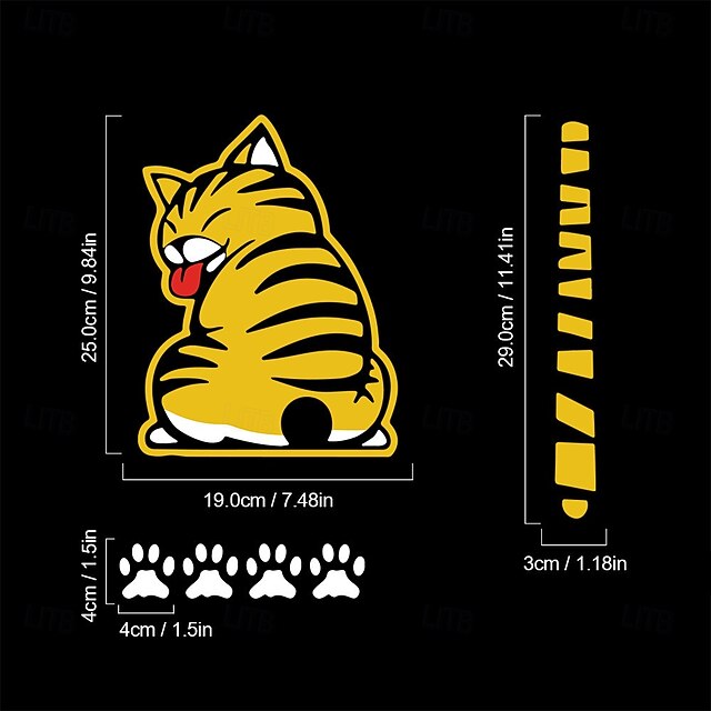 Cartoon Cute Back Dog Rear Glass Sticker Car Sticker 2026 - $9.99