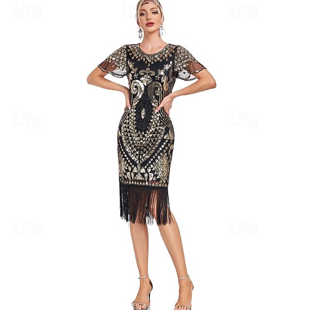 De livlige 20-årene 1920-tallet feriekjole Flapper kjole Kjoler ...