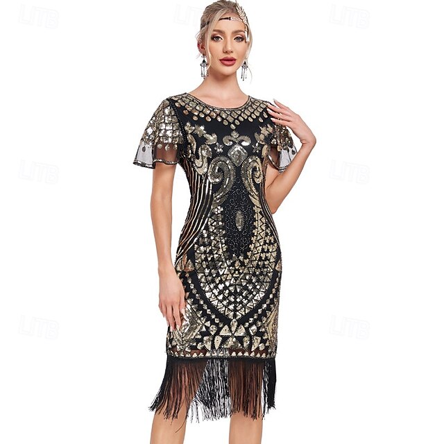 De livlige 20-årene 1920-tallet feriekjole Flapper kjole Kjoler ...