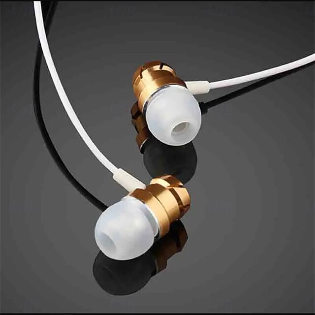 Metal Wired Super Bass Earbud 3.5mm Built-in Microphone Hand Free Noise ...