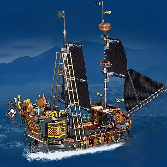 1328PCS Pirate Ship Adventure Creative Ship Island Storm Ship Flagship ...
