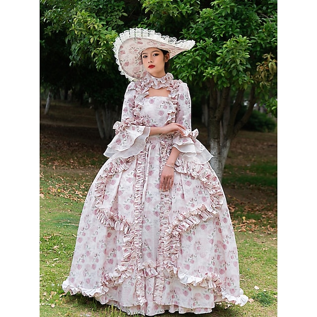 18th Century Women's Rococo Ball Gown Princess Maria Antonietta Rococo ...