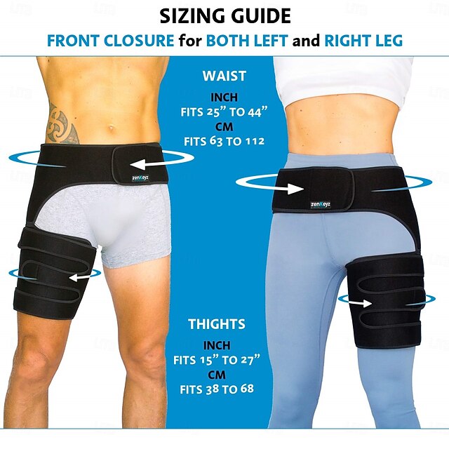 Copper Compression Hip Brace - Groin Wrap for Pain Relief Thigh ...