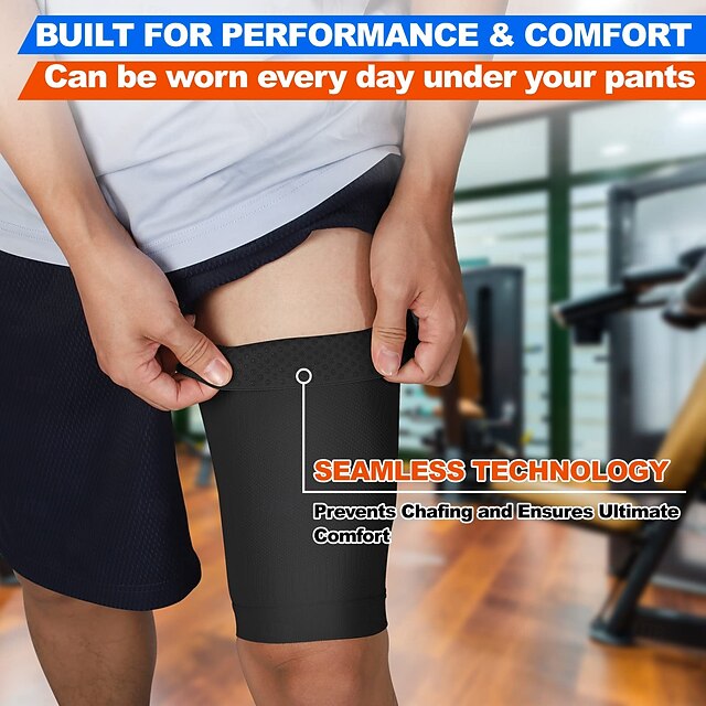Thigh Compression Sleeves Unisex, Hamstring Compression Sleeve for Quad ...