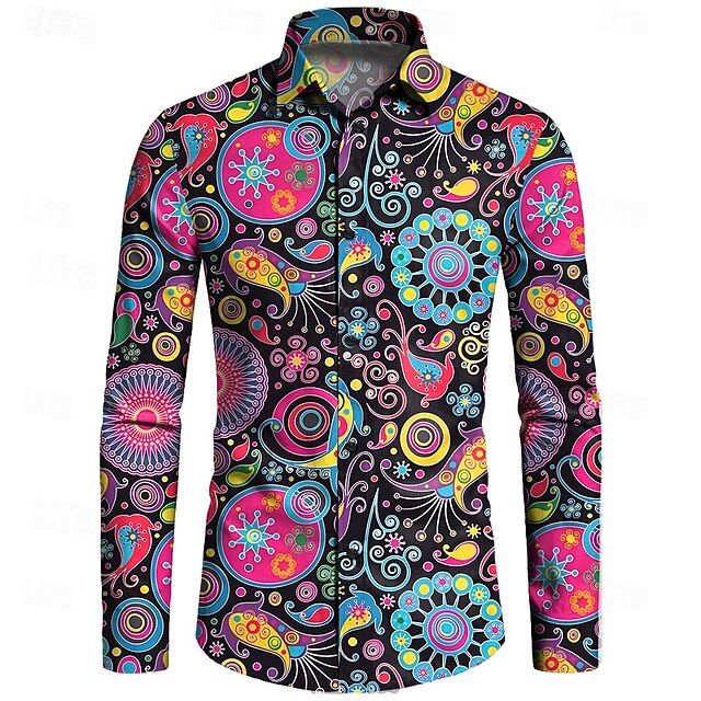 Men's Floral Vintage Colorful Shirt Summer Hawaiian Shirt Aloha Shirt ...