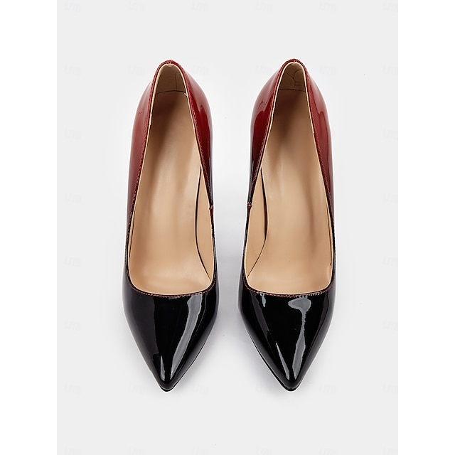 Women's Sexy Ombre Patent Leather Stiletto High Heels - Elegant Red ...