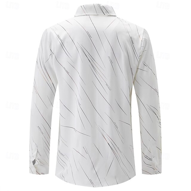 Men's Shirt Dress Shirt Non Iron Shirt Button Up Shirt Color Block ...