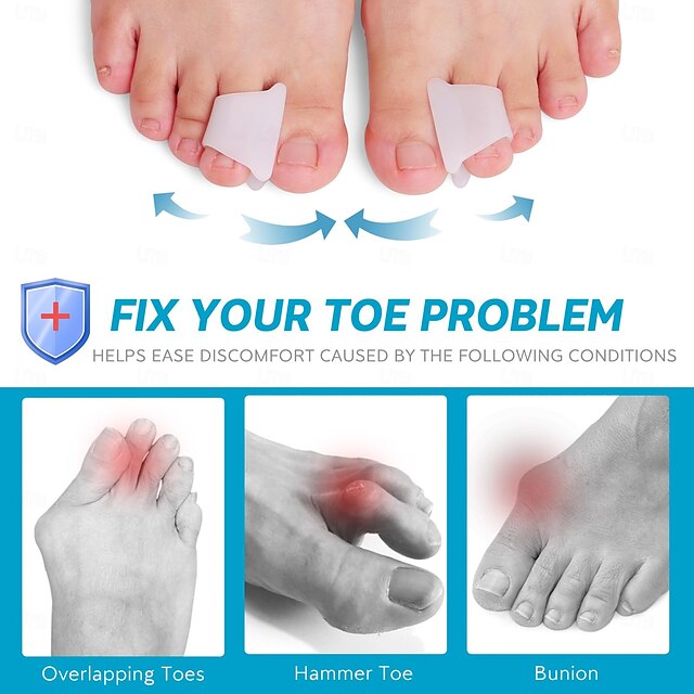 Hammer Toe Straightener Corrector - Toe Spacers Toe Separators for ...