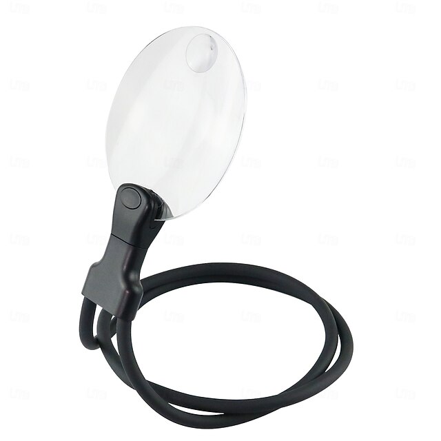5X Hands Free Magnifying Glass Adjustable Magnifier with4.33in Diameter ...