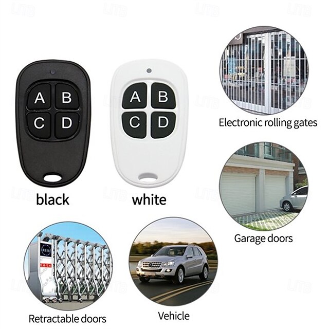 RF Wireless 433MHz Door Remote Control Universal 4 Keys Copy Garage ...