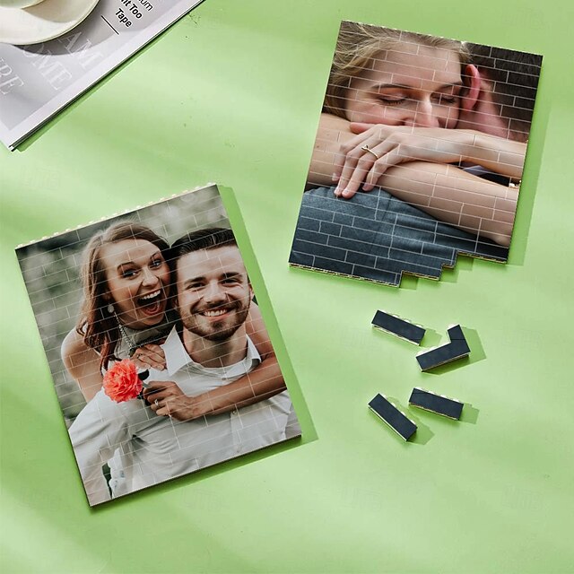 Personalized Photo Building Brick Puzzle Custom Custom Wedding Gift for ...