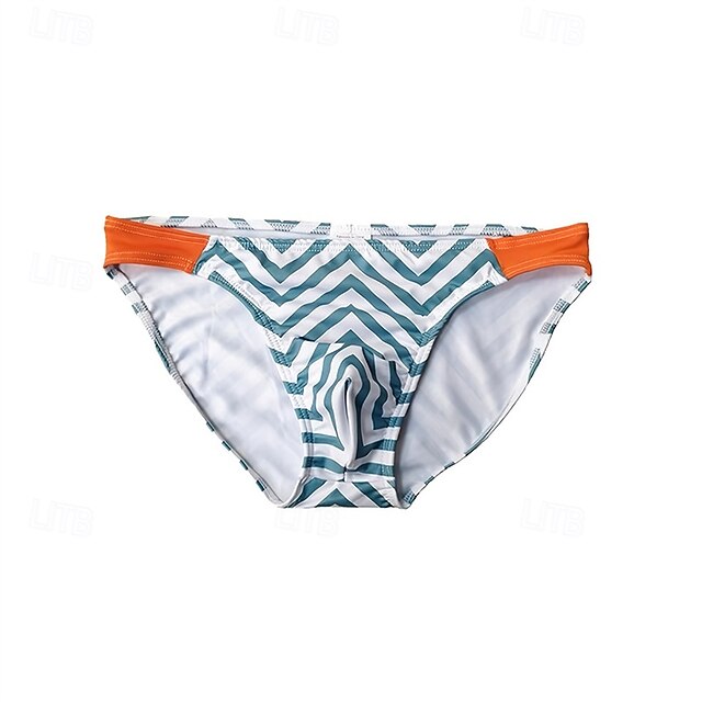 Men's Swim Shorts Swim Trunks Stripes Quick Dry Comfortable Breathable ...