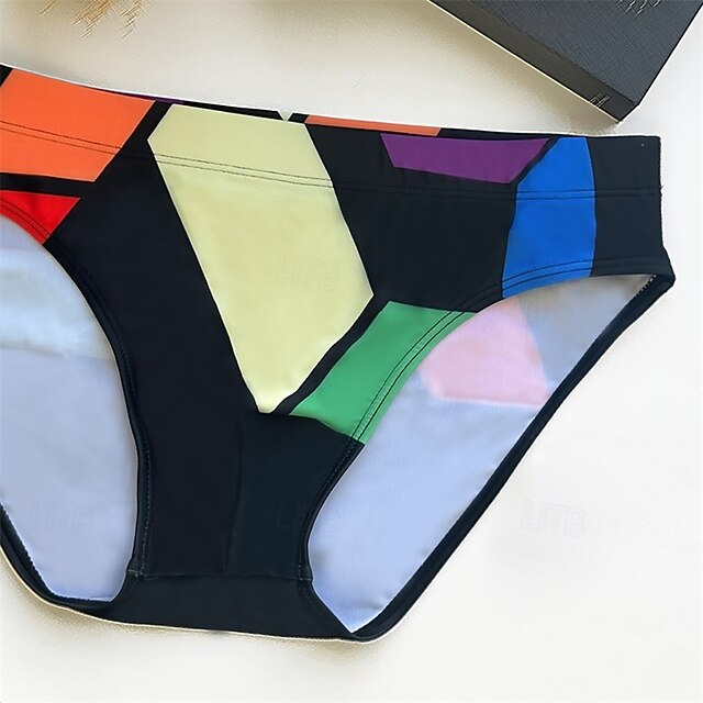 Men's Swim Shorts Swim Trunks Patchwork Quick Dry Comfortable ...