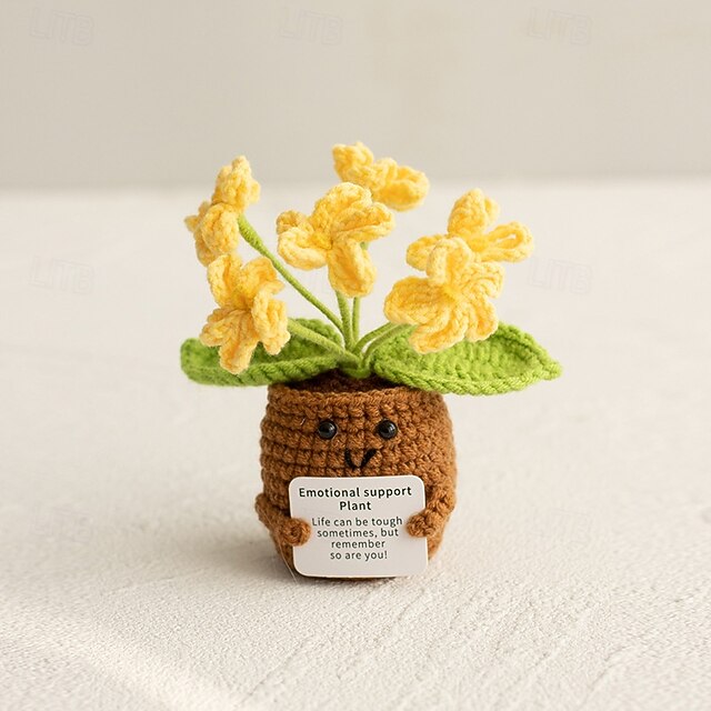 Handmade Emotional Gift Flower Crochet Doll Inspirational Gifts with ...