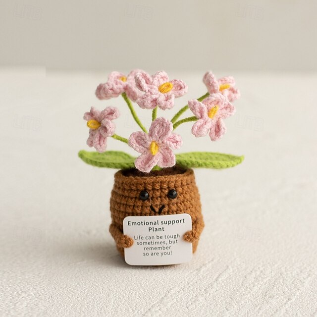 Handmade Emotional Gift Flower Crochet Doll Inspirational Gifts with ...