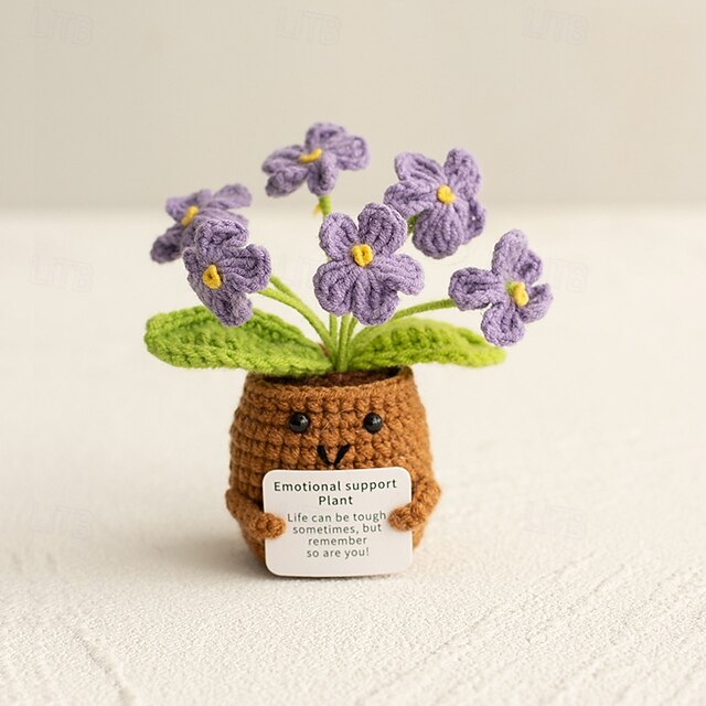 Handmade Emotional Gift Flower Crochet Doll Inspirational Gifts with ...