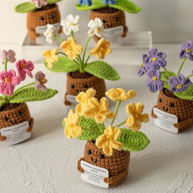 Handmade Emotional Gift Flower Crochet Doll Inspirational Gifts with ...