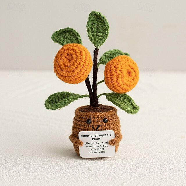 Handmade Emotional Gift Flower Crochet Doll Inspirational Gifts with ...