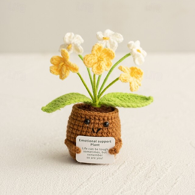 Handmade Emotional Gift Flower Crochet Doll Inspirational Gifts with ...