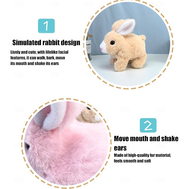 My Realistic Bunny Toy, Interactive Bunny Easter Decoration Realistic ...