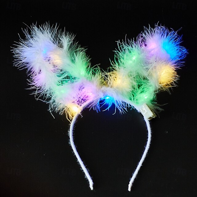Carnival LED Light-Up Flower Crown Headband, Glowing Hair Hoop for ...
