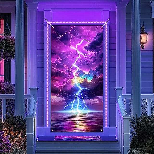 Blacklight Door Decorations Door Covers Glow in the Dark Landscape ...