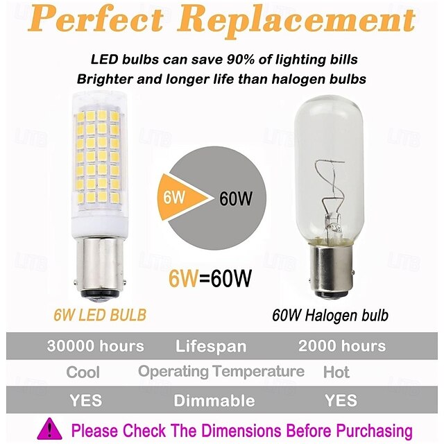 BA15D LED Corn Bulbs 6W 220V Dimmable Double Bayonet Base for Pendants ...