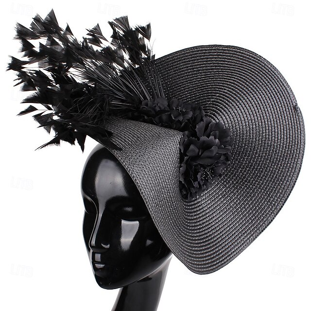 Hats Polyester Fedora Hat Horse Race Elegant Vintage With Floral ...